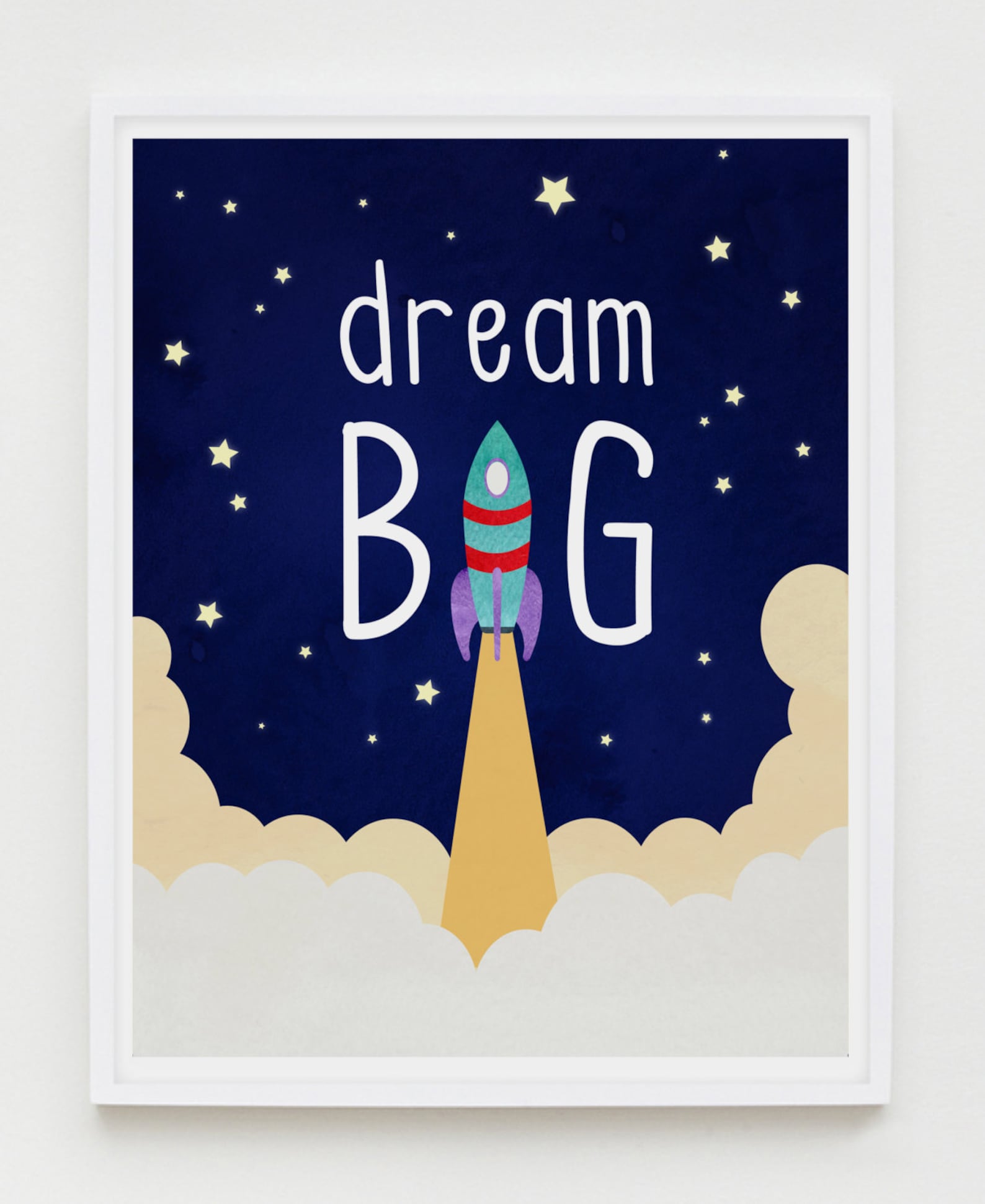Dream Big Print Outer Space Nursery Decor Baby Boy Nursery - Etsy