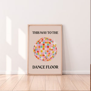 Disco Ball Print, Trendy Wall Art, Dance Floor Poster, Music Wall Art ...
