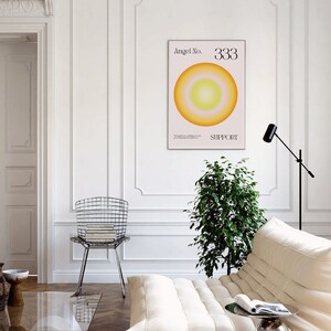 Angel Number Poster 333 Spiritual Poster, Pretty Aura Poster, Gradient ...