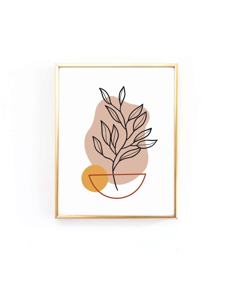 Fine One Line Art Drawing, Mid Century Modern Gallery Wall, Abstract ...
