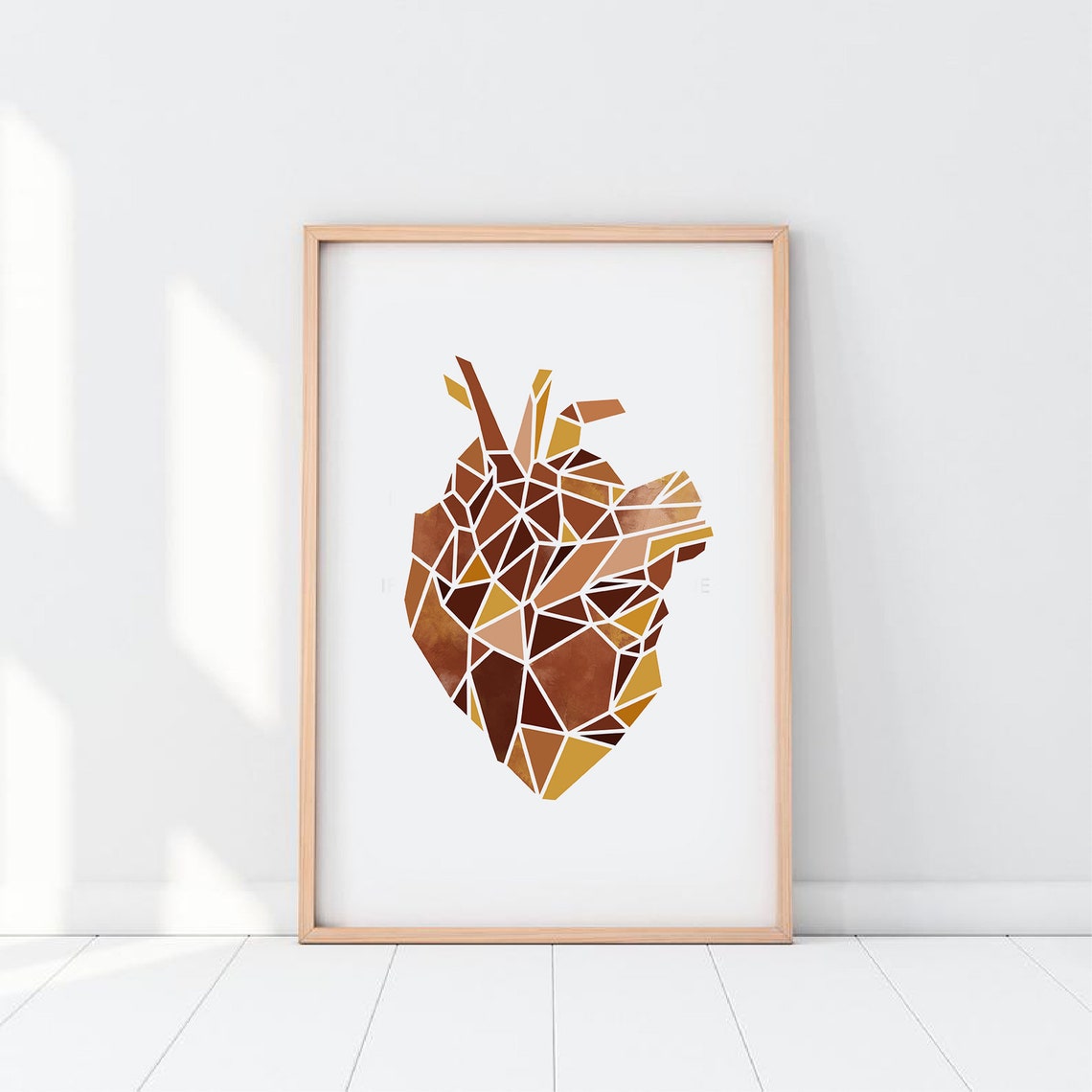 Boho Wall Decor Geometric Heart Anatomy Print Abstract Art - Etsy