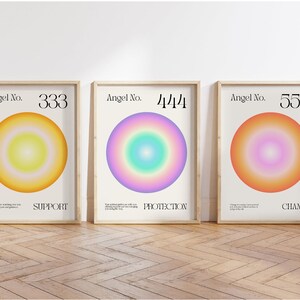 Angel Number Poster 555 Instant Download, Gradient Aura Poster, Trendy ...