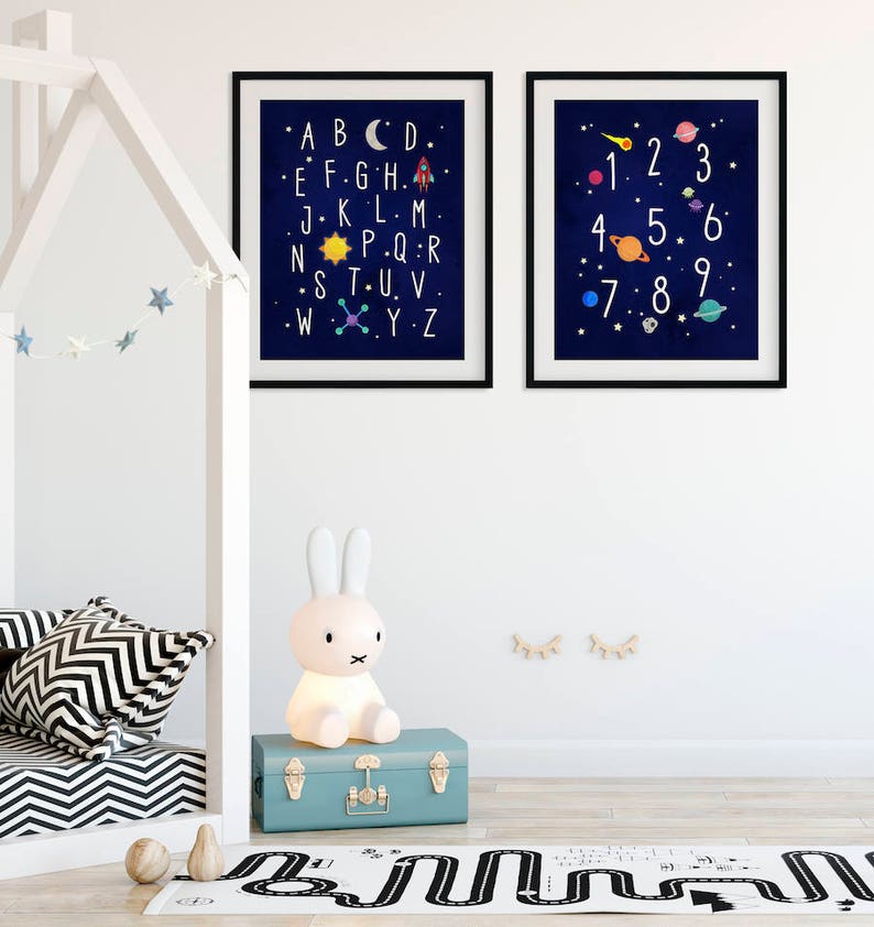 Space Alphabet Nursery Print, Outer Space Alphabet Poster, Space Theme ...