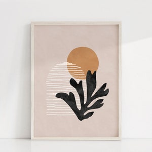 Boho Print Set, Mid Century Modern Gallery Wall Set, Abstract Line Art ...