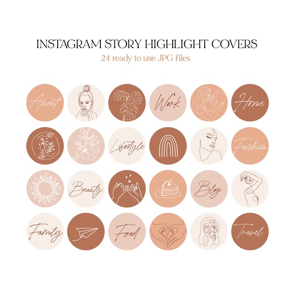 Instagram Story Highlight Icons Boho - Etsy