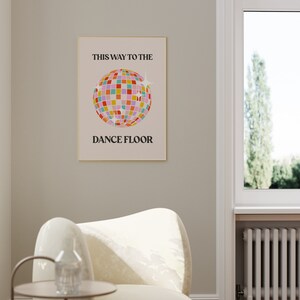 Disco Ball Print, Trendy Wall Art, Dance Floor Poster, Music Wall Art ...