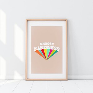 Choose Kindness Printable Quote, Boho Nursery Decor Positive Quote ...