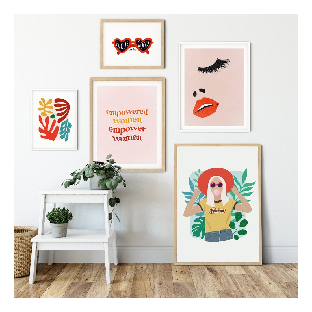 Feminist Art Print Set, Boho Wall Decor Empowered Women Minimalist ...