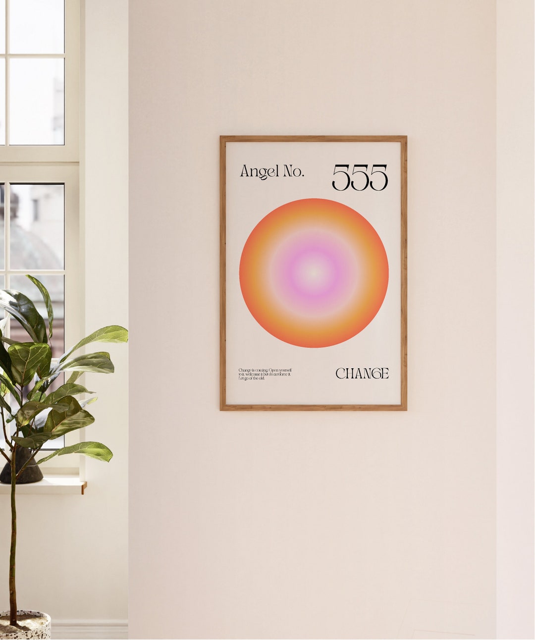 Angel Number Poster 555 Instant Download, Gradient Aura Poster, Trendy ...