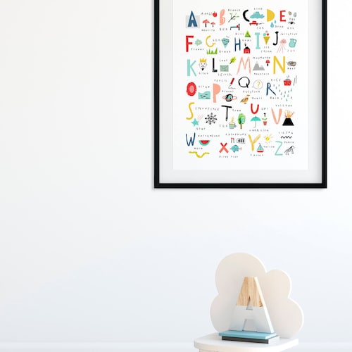 Alphabet Art ABC Print Hand Drawn Animal Alphabet Print - Etsy