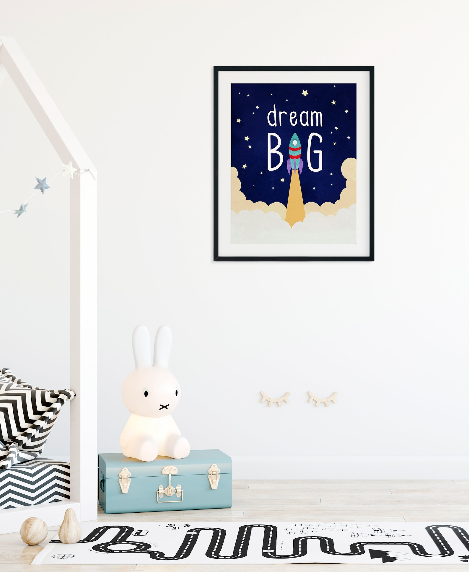 Dream Big Print, Outer Space Nursery Decor, Baby Boy Nursery Wall Art ...
