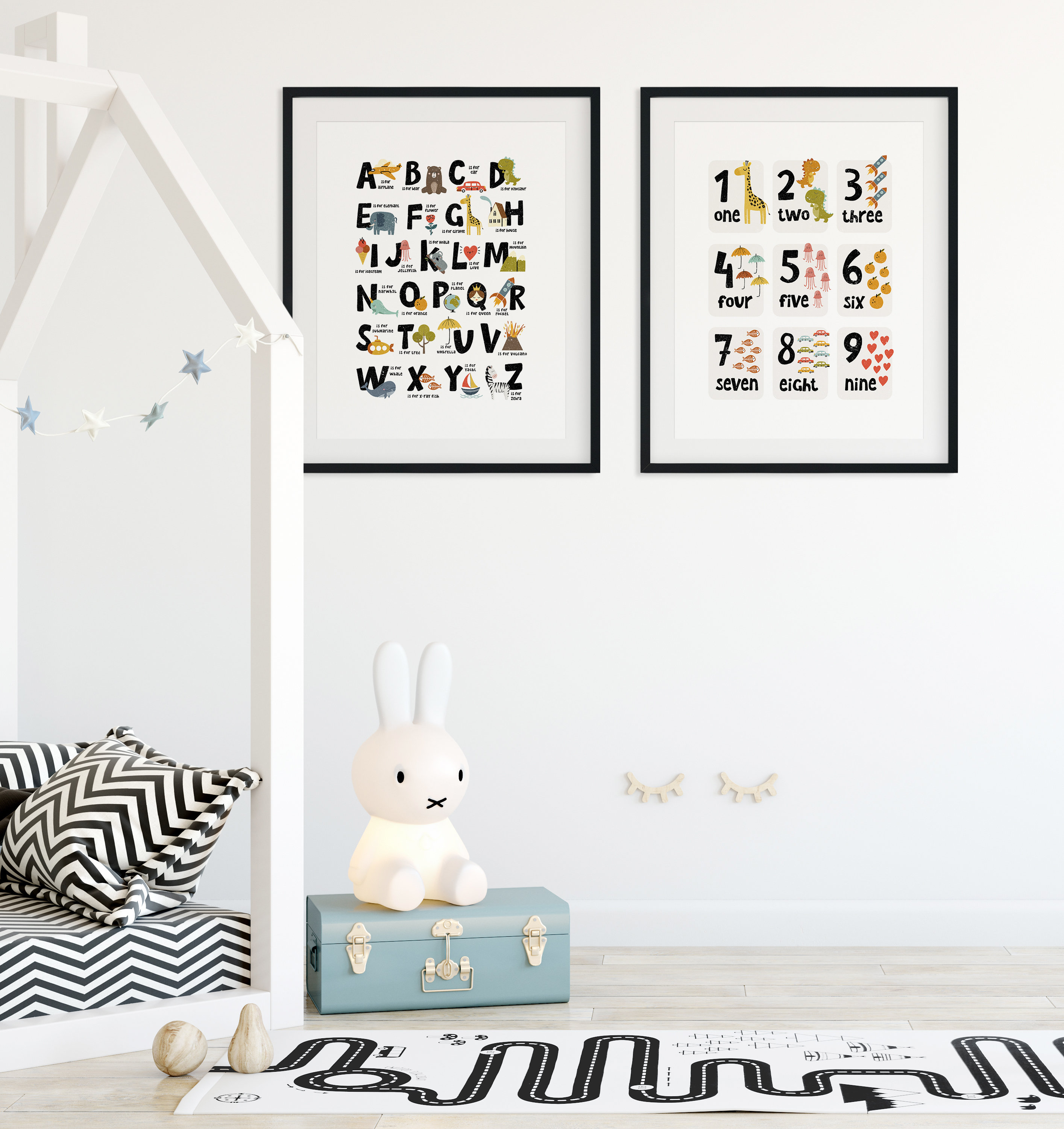 Animal Alphabet Print Boho Nursery Decor Nursery Wall Art - Etsy