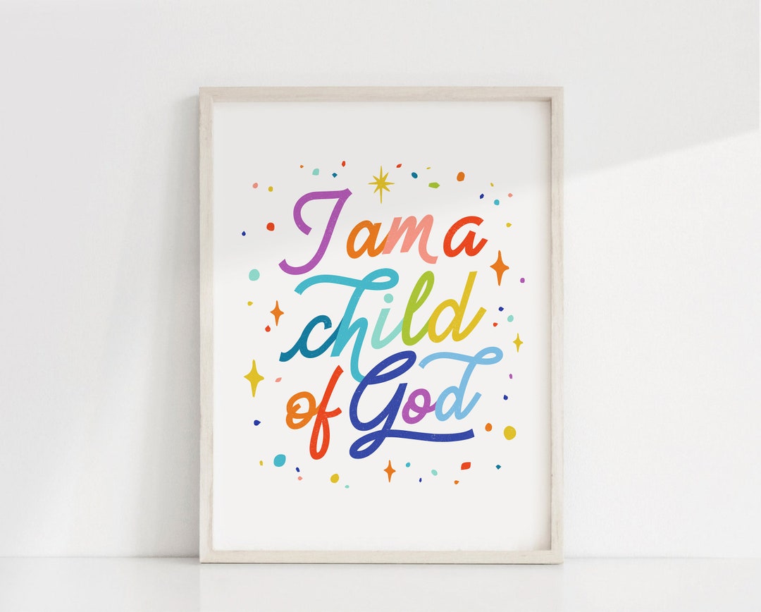 I Am a Child of God, John 1:12 Christian Nursery Decor, Boho Nursery ...