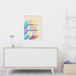 Minimalist Nursery Printable Quote, Kids Quote Print, Retro Typography ...