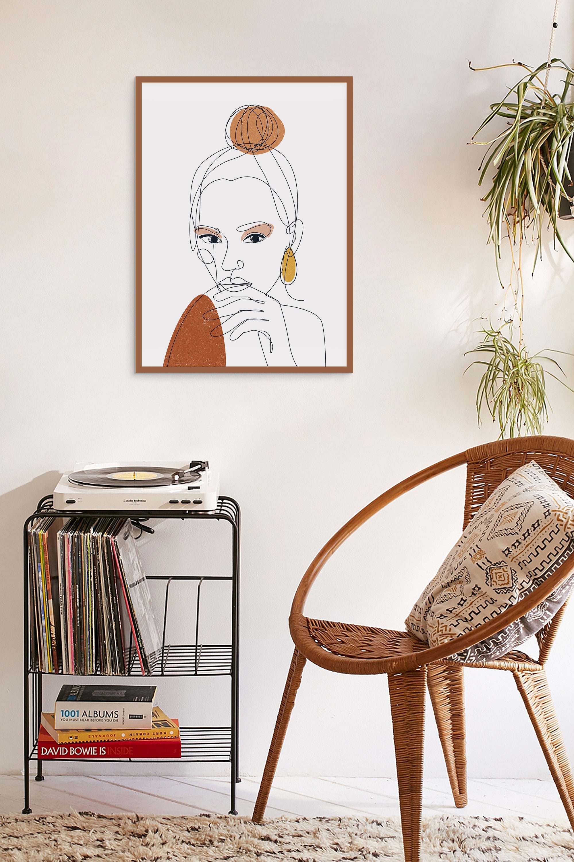 Abstract Woman Line Drawing Female Portrait Beauty Line Illustration ...