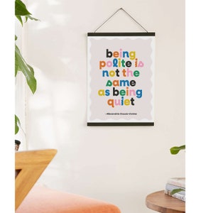 AOC Feminist Print, Girl Boss Poster AOC Quote, Aesthetic Wall Decor ...