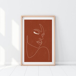 Abstract Art Print Set of 5 Prints, Fine Line Art Woman Poster, Female ...