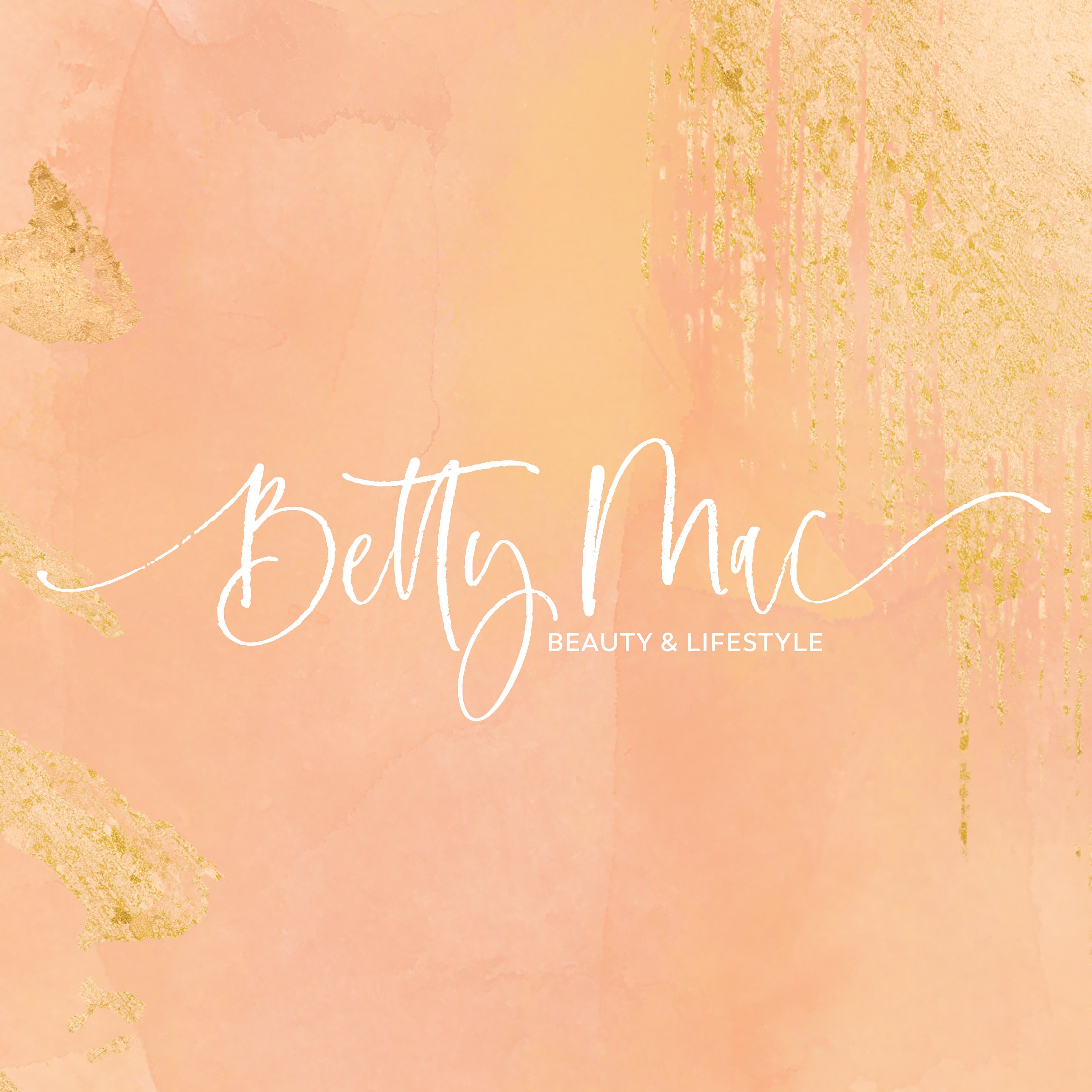 Modern Retro Logo Minimalist Brand Peach Gold Logo Branding | Etsy
