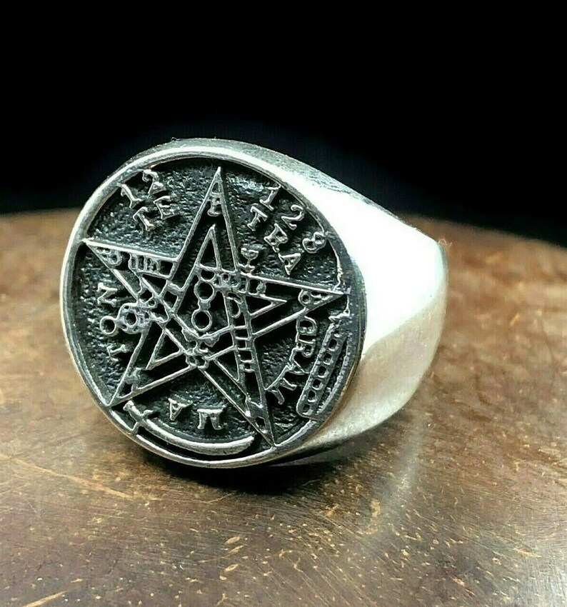 Amazing Big Sterling Silver Tetragrammaton Ring. First | Etsy