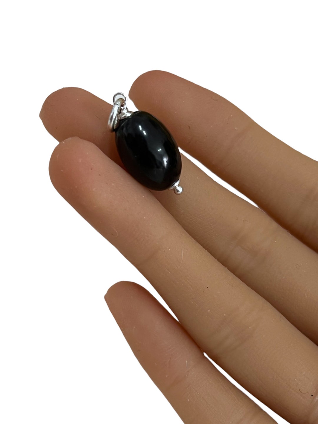 Pure Real Azabache Pendant. Sterling Silver 100%. New - Etsy Denmark
