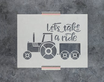 Tractor stencil | Etsy