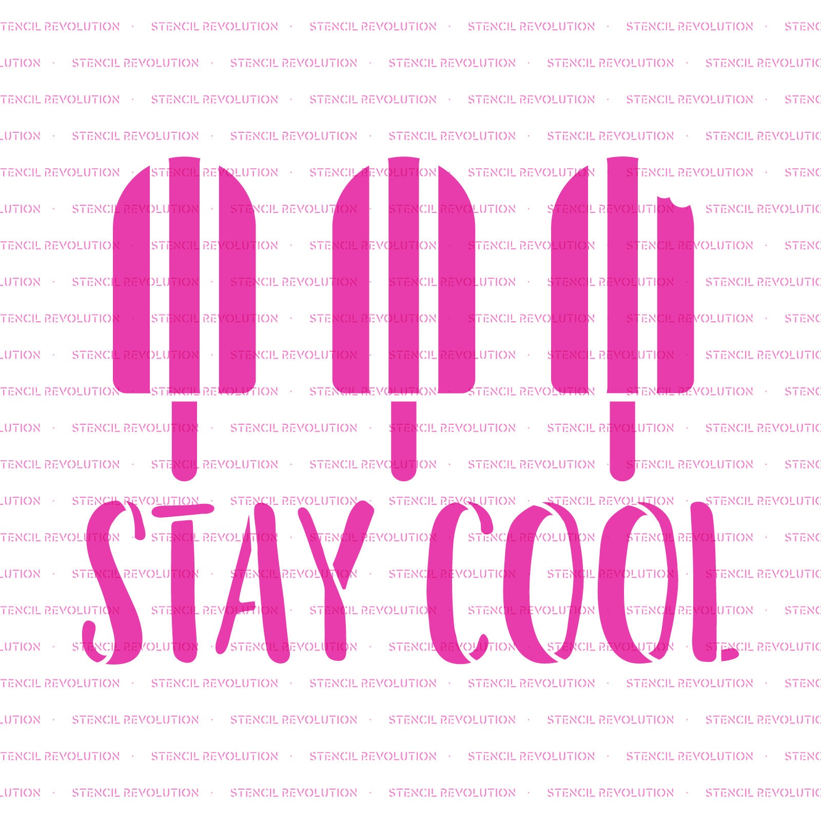 Stay Cool Popsicles Stencil Reusable Stencils for Painting - Etsy
