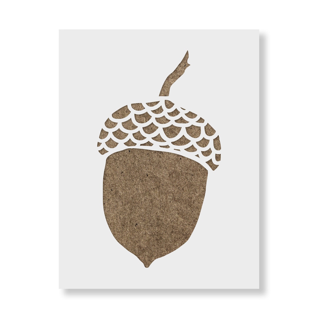 Acorn Stencil - Reusable Acorn Stencils, Large Acorn Stencil, Acorn ...