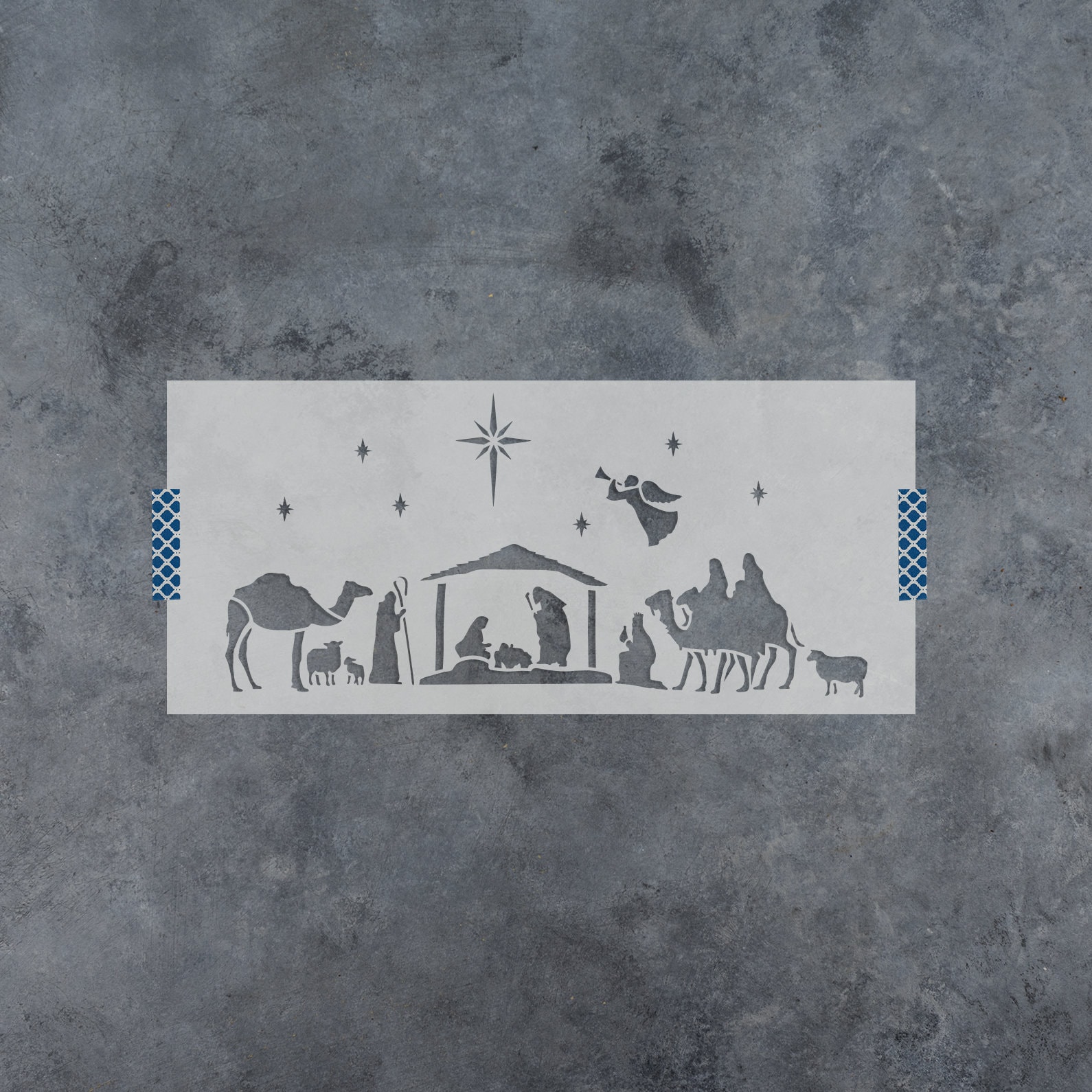 Nativity of Jesus Stencil Reusable Nativity Stencils - Etsy