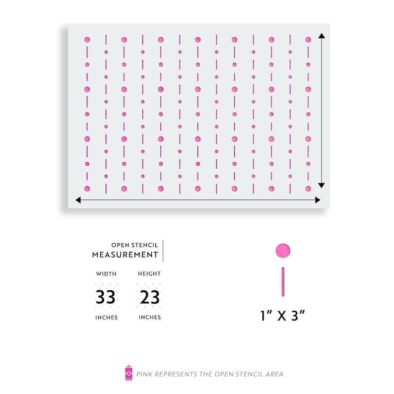 Dots And Dash Pattern Wall Stencil Reusable Durable Laser | Etsy