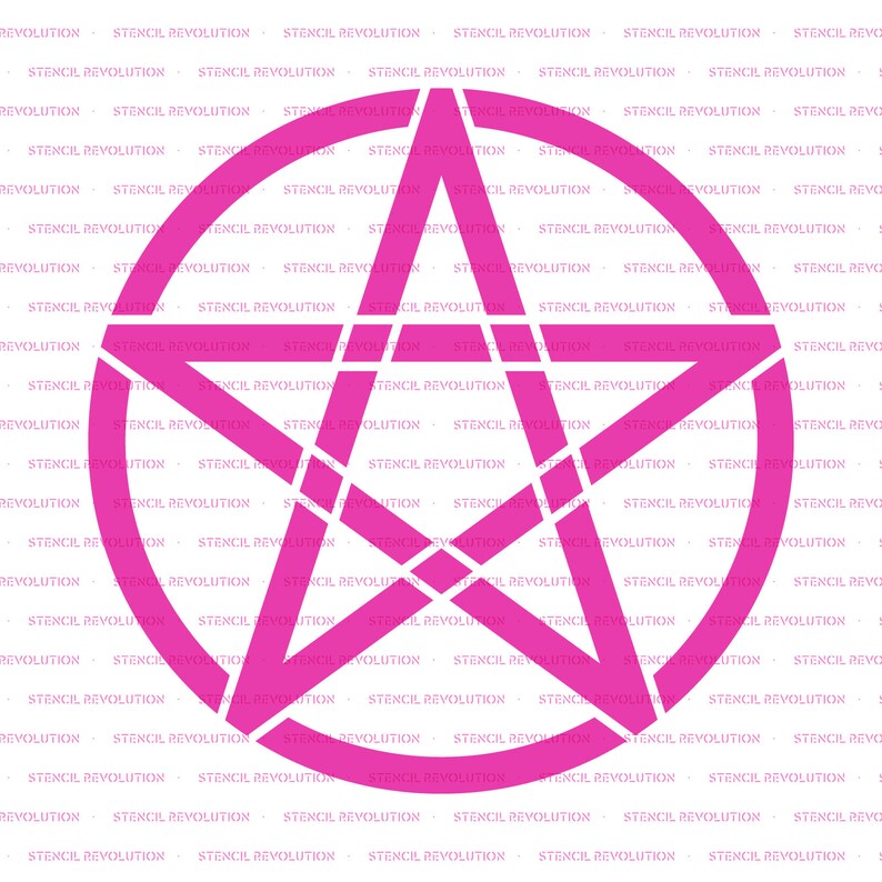 Pentagram Stencil DIY Pentagram Stencil Stencil Pentagram - Etsy