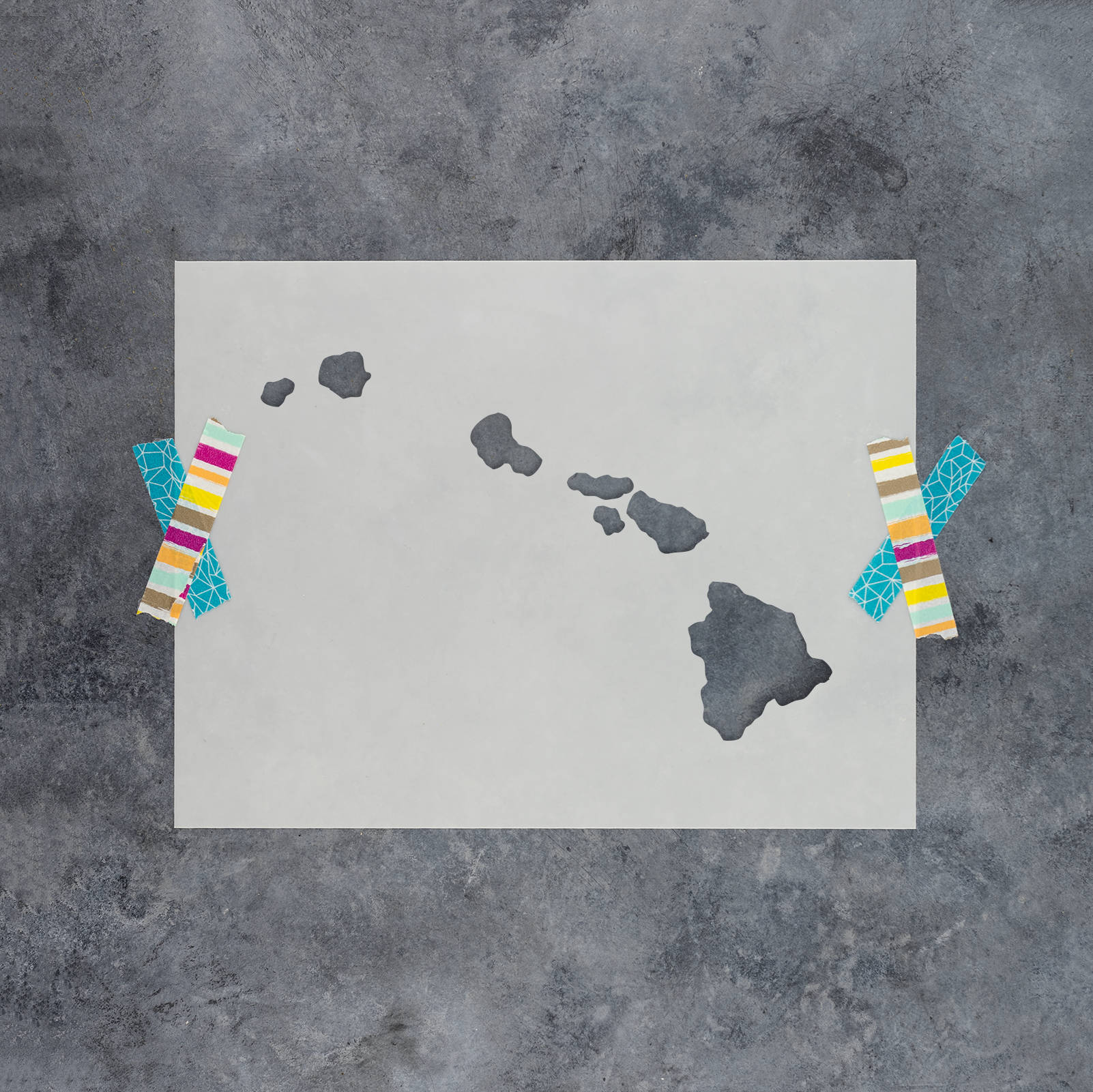 Hawaii State Stencil - Hawaii Stencils for Painting, Hawaii Stencil ...
