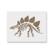 Stegosaurus Dinosaur Skeleton Stencil - Reusable DIY Craft Stencils of ...