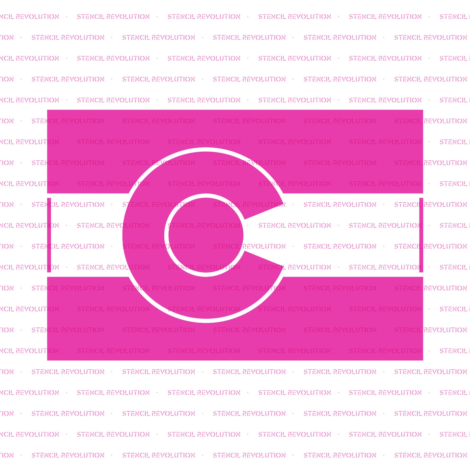 Colorado State Flag Stencil - Colorado Stencil, Colorado Flag, Flag ...