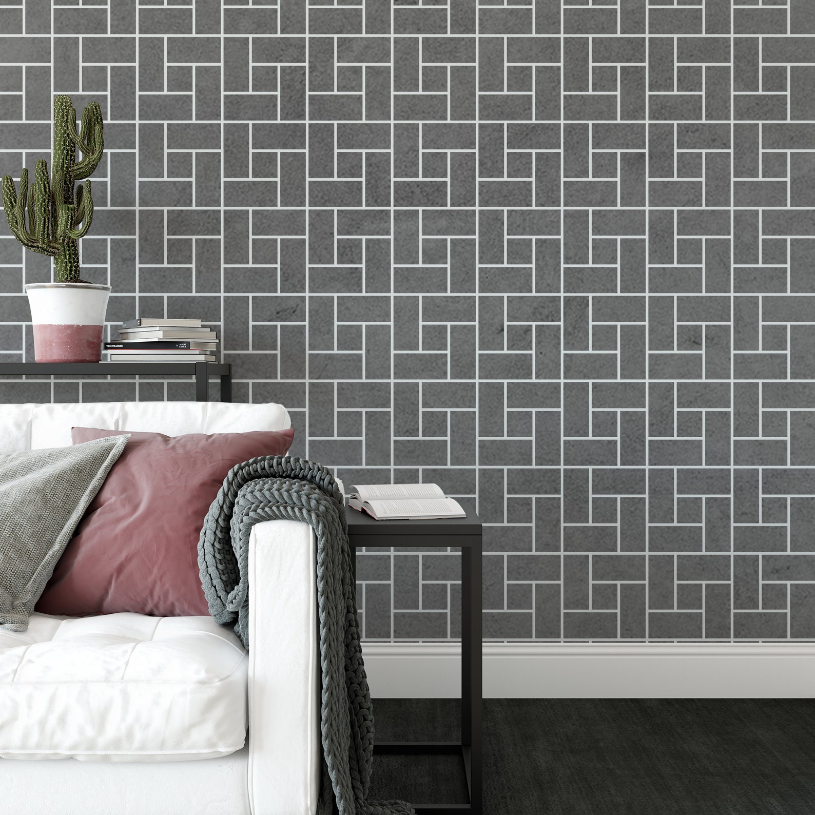 Spanish Bond Brick Pattern Wall Stencil - Brick Stencil, Pattern ...
