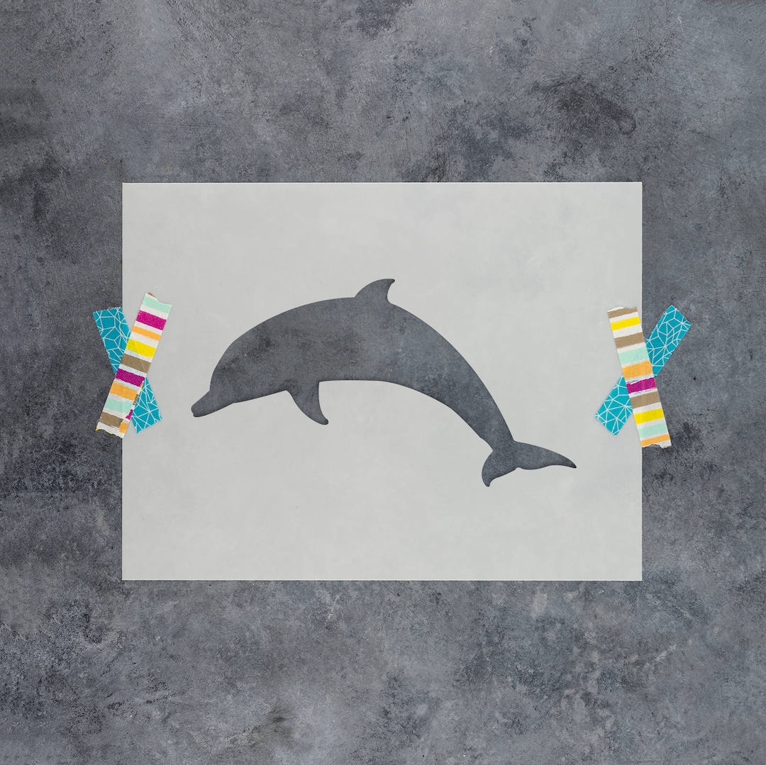 Dolphin Stencil - Reusable Dolphin Stencils, Large Dolphin Stencil ...