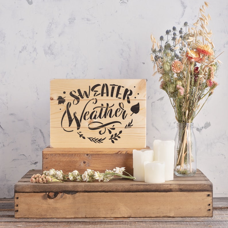 Sweater Weather Stencil Reusable DIY Craft Stencils of - Etsy