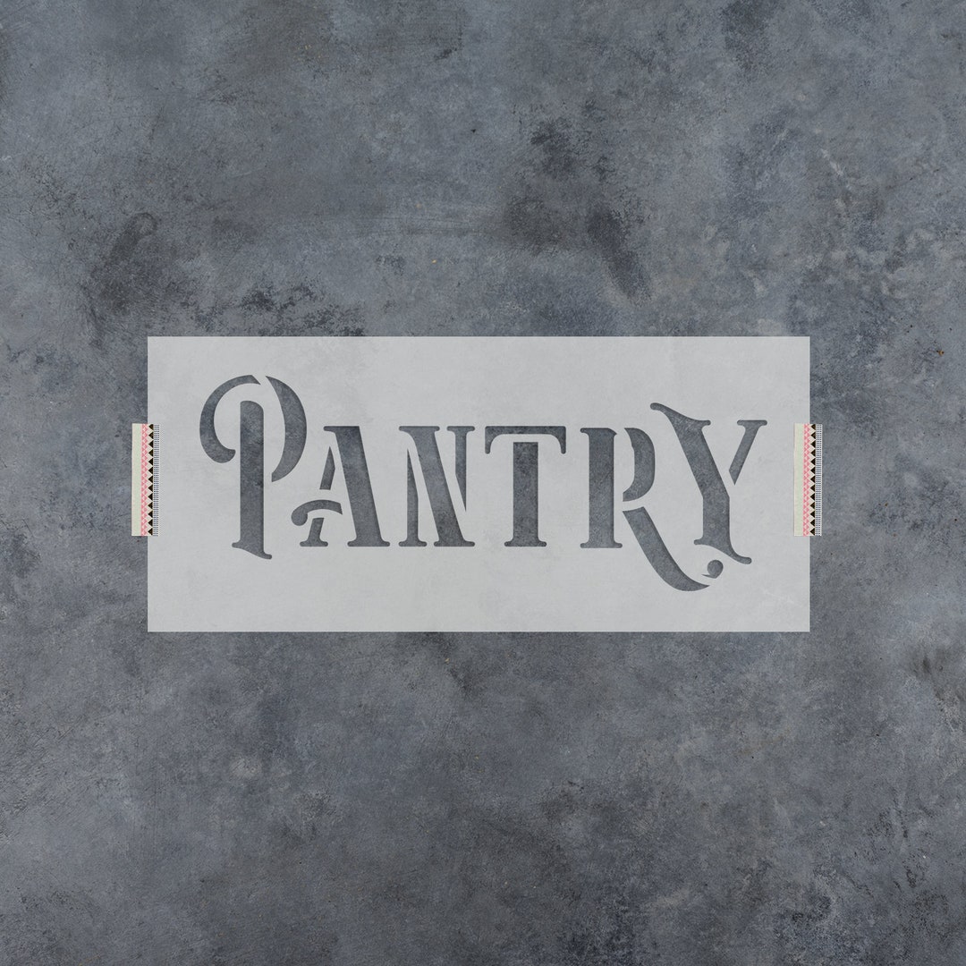 Reusable Kitchen Stencil for Rustic Pantry Sign DIY Craft Painting ...