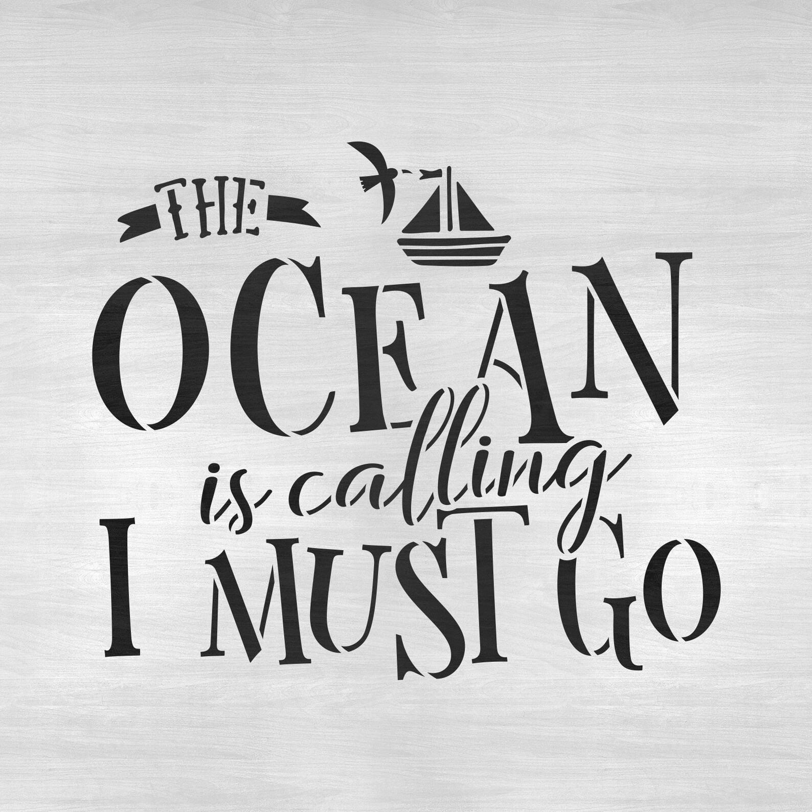 The Ocean is Calling Sailing Stencil Durable & Reusable - Etsy