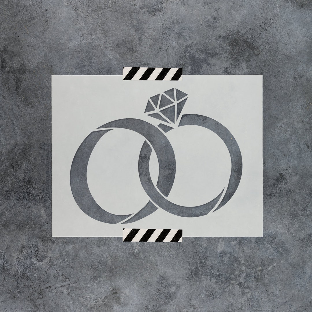 Wedding Rings Stencil - DIY Wedding Stencils, Wedding Stencils for ...