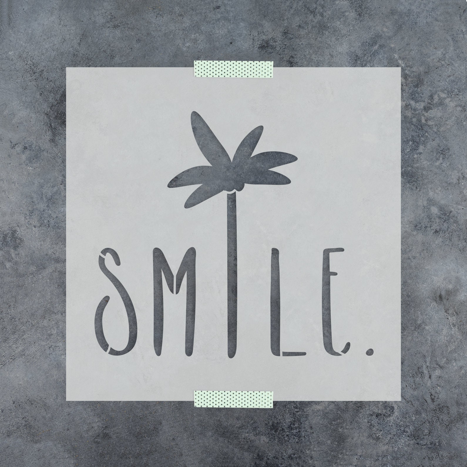 Smile Palm Tree Saying Stencil Reusable DIY Craft Sign - Etsy