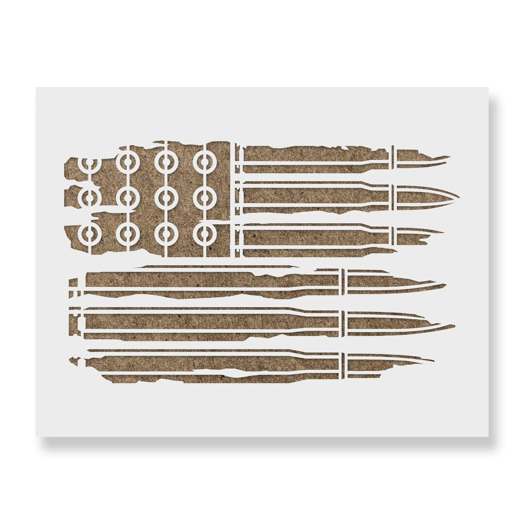 Bullets American Flag Stencil - America Decorations, America Decor ...