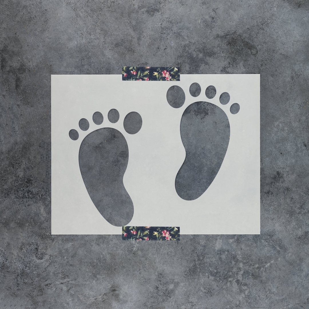 Baby Feet Baby Shower Stencil - Baby Stencil, Feet Stencil, Shower ...