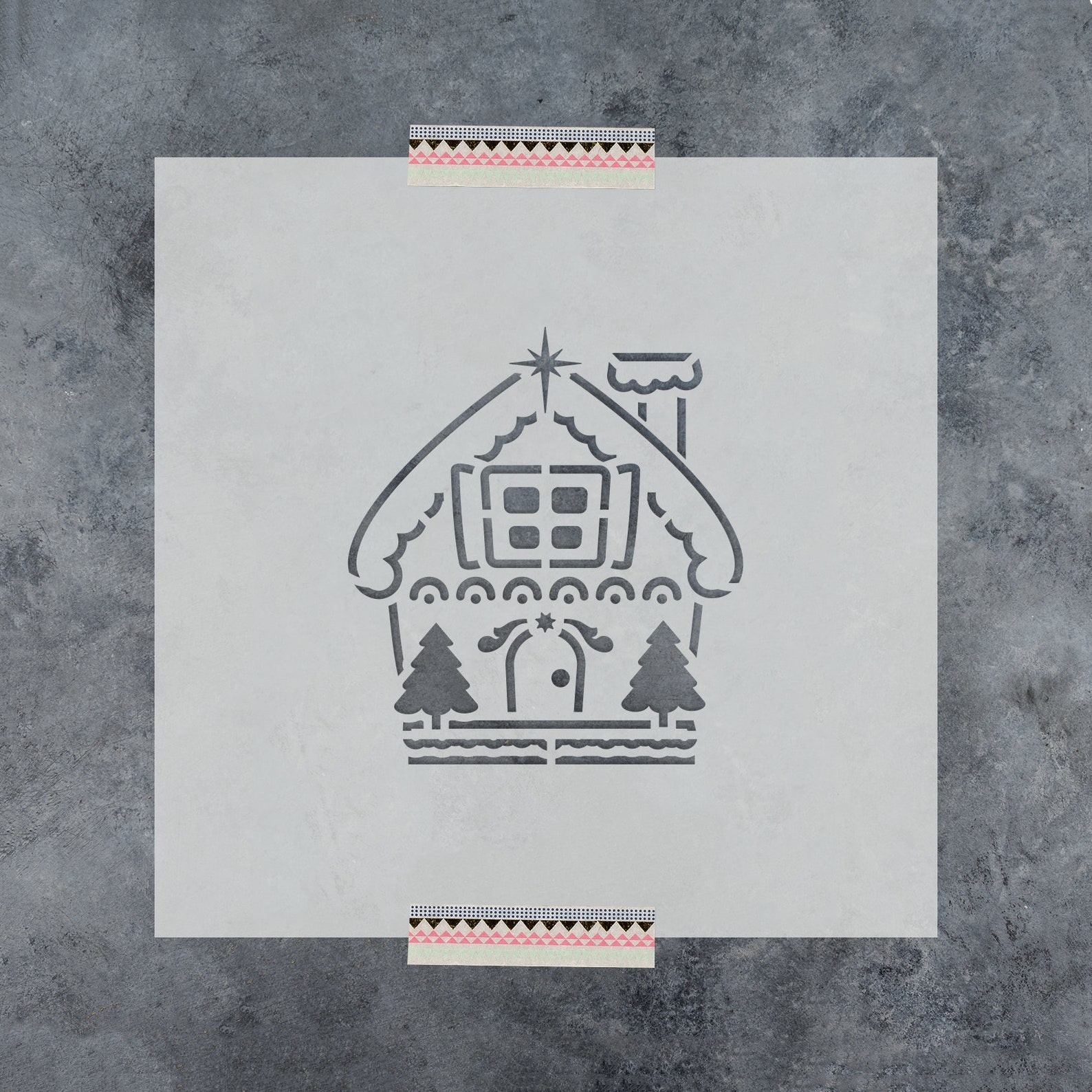 Gingerbread House Cookie Stencil Mylar Decorating Stencils for Icing ...