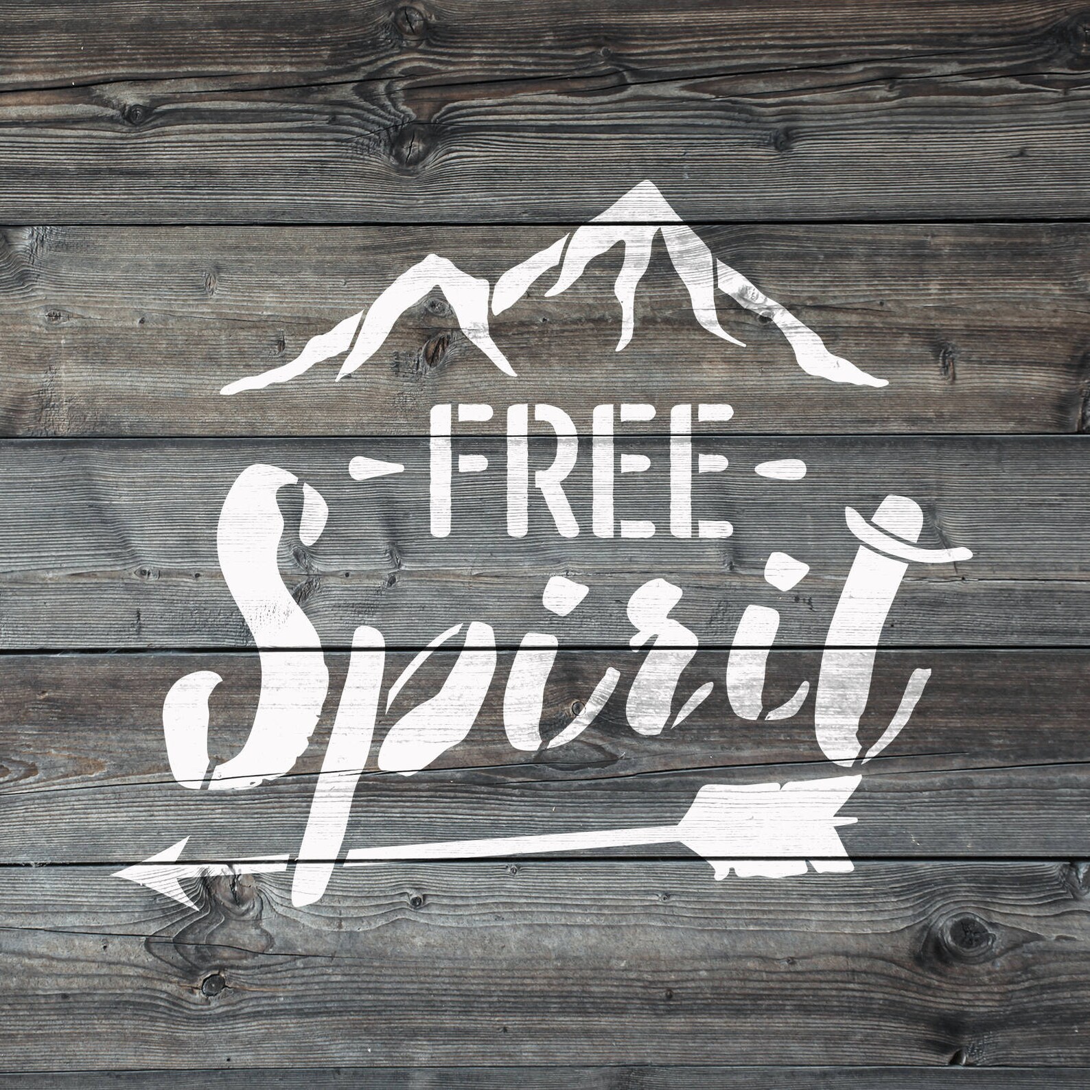 Free Spirit Stencil Reusable Stencil Mountain Stencil - Etsy