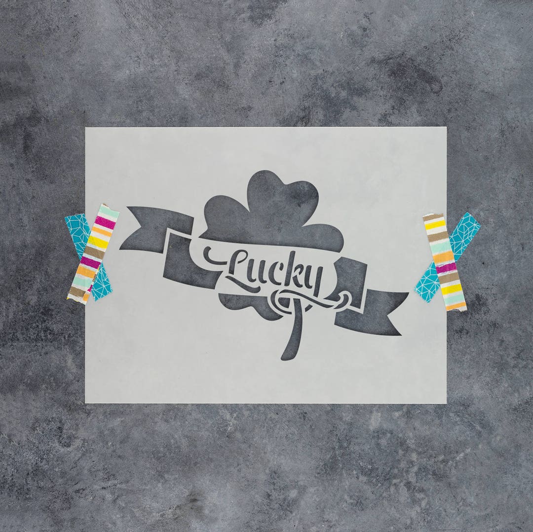 St Patricks Day Stencil for Crafts, Leprechaun and Shamrock Stencils ...