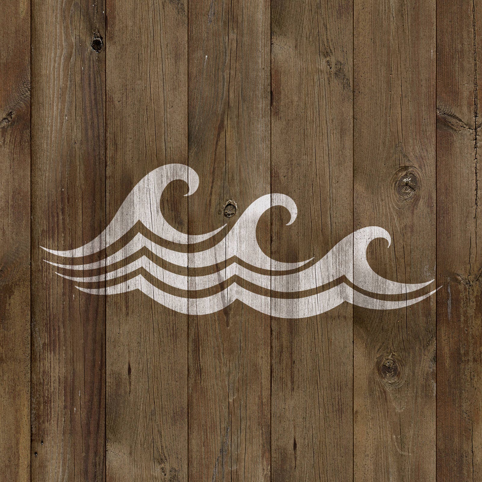 Wave Stencil for Painting, Ocean Nautical Design Template, Coastal Art ...