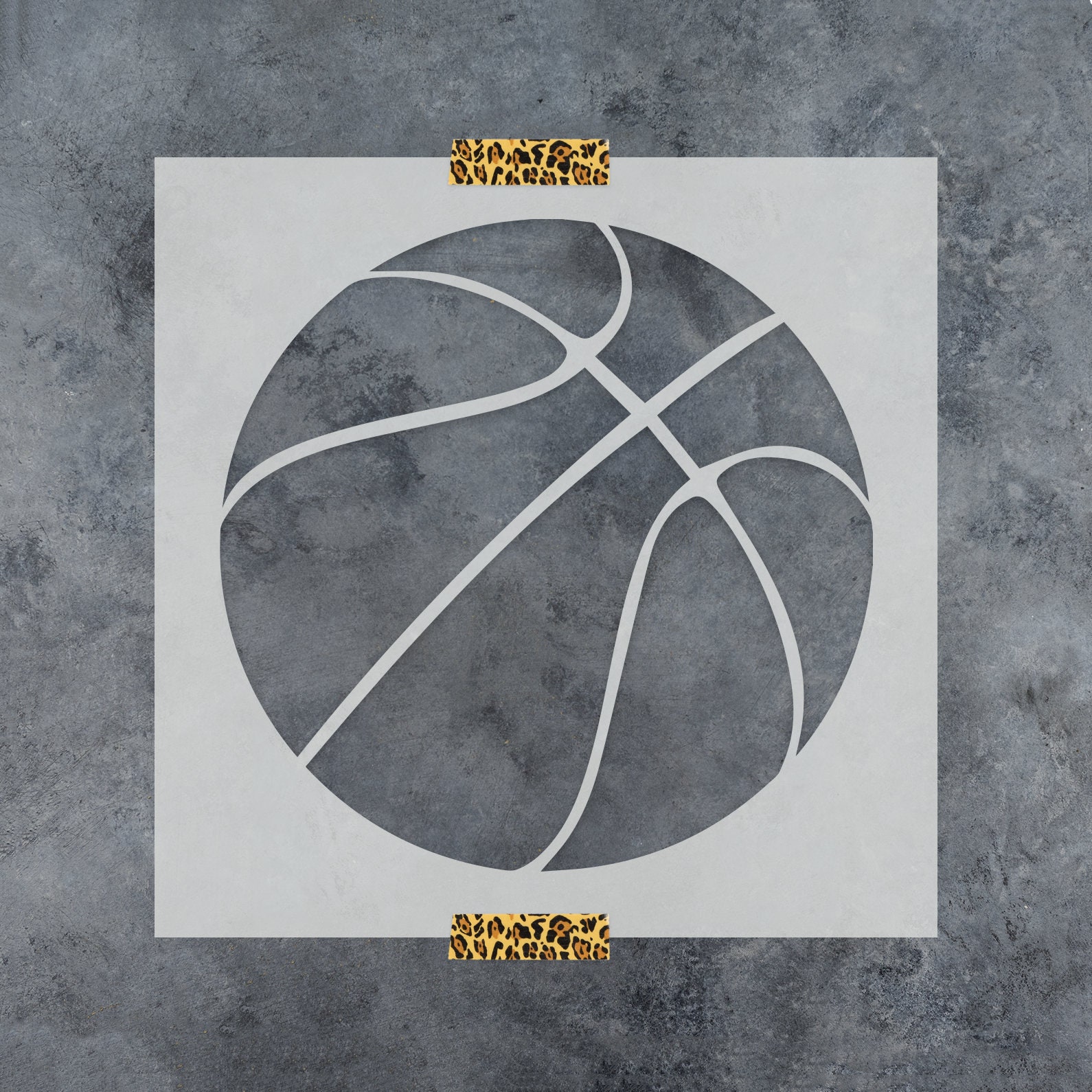 Basketball Stencil - Reusable Basketball Stencils, Large Basketball ...