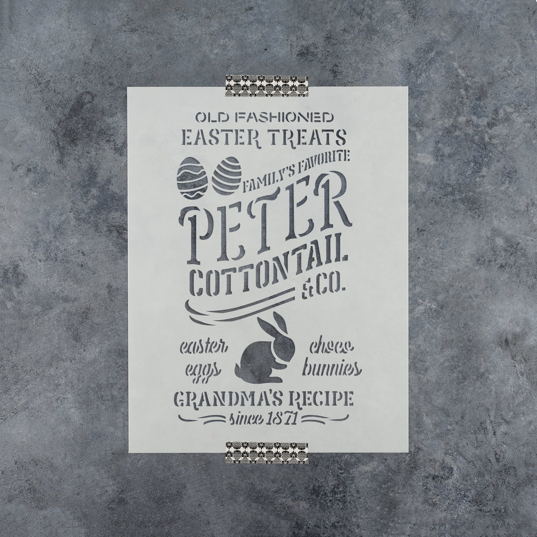 Peter Cottontail and Co Stencil - Easter Bunny Stencil, Easter Stencil ...