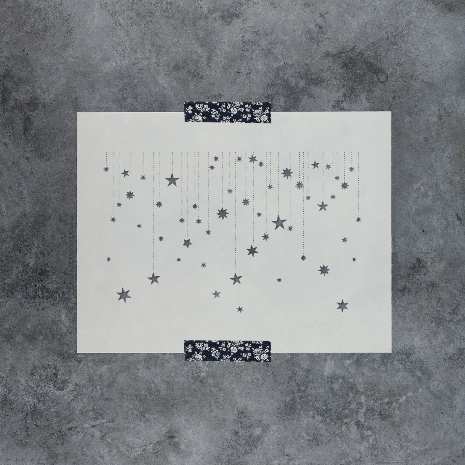 Starry Night Pattern Wall Stencil for Painting, Baby Nursery, Kids Room ...