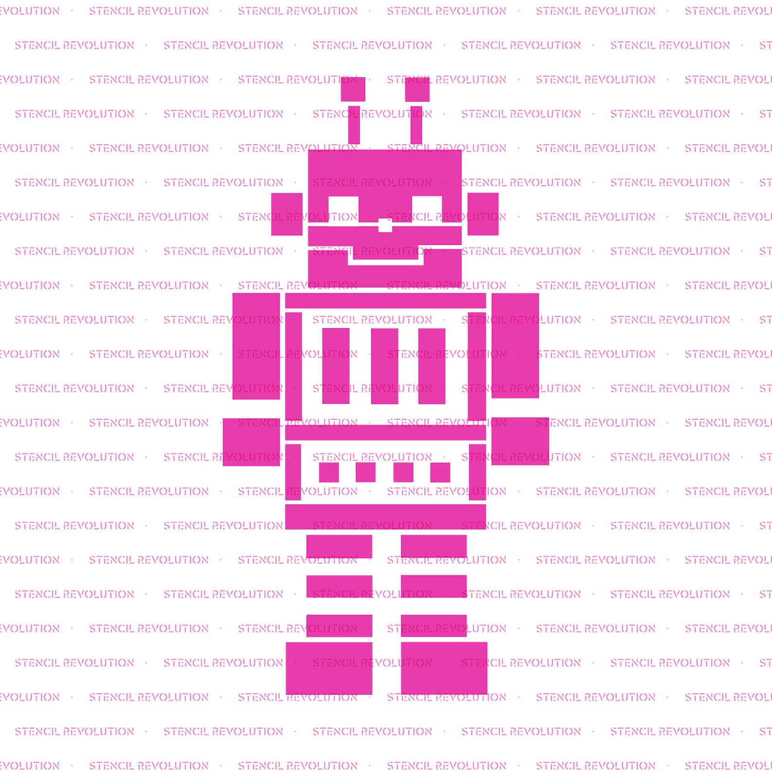 Robot Stencil - Reusable Robot Stencil, Large Robot Stencils, Stencil ...